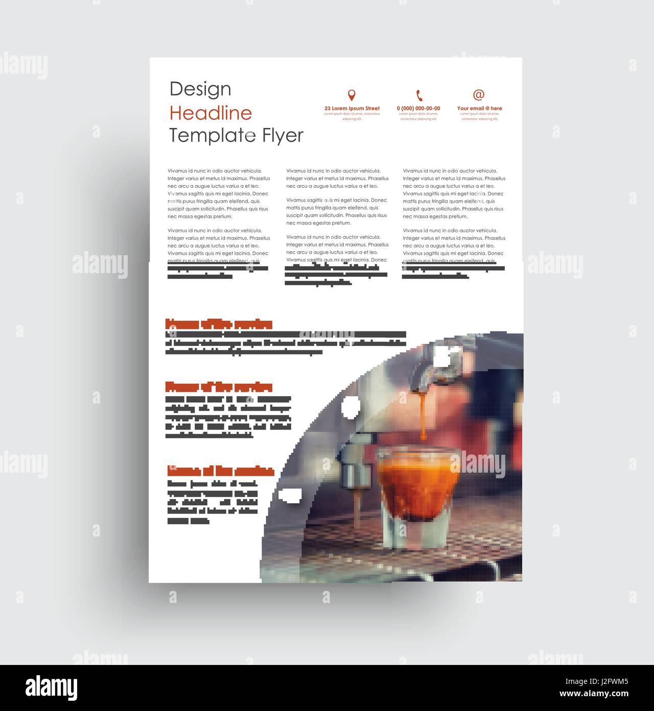 Standard size flyer template. Universal design for advertising business ...