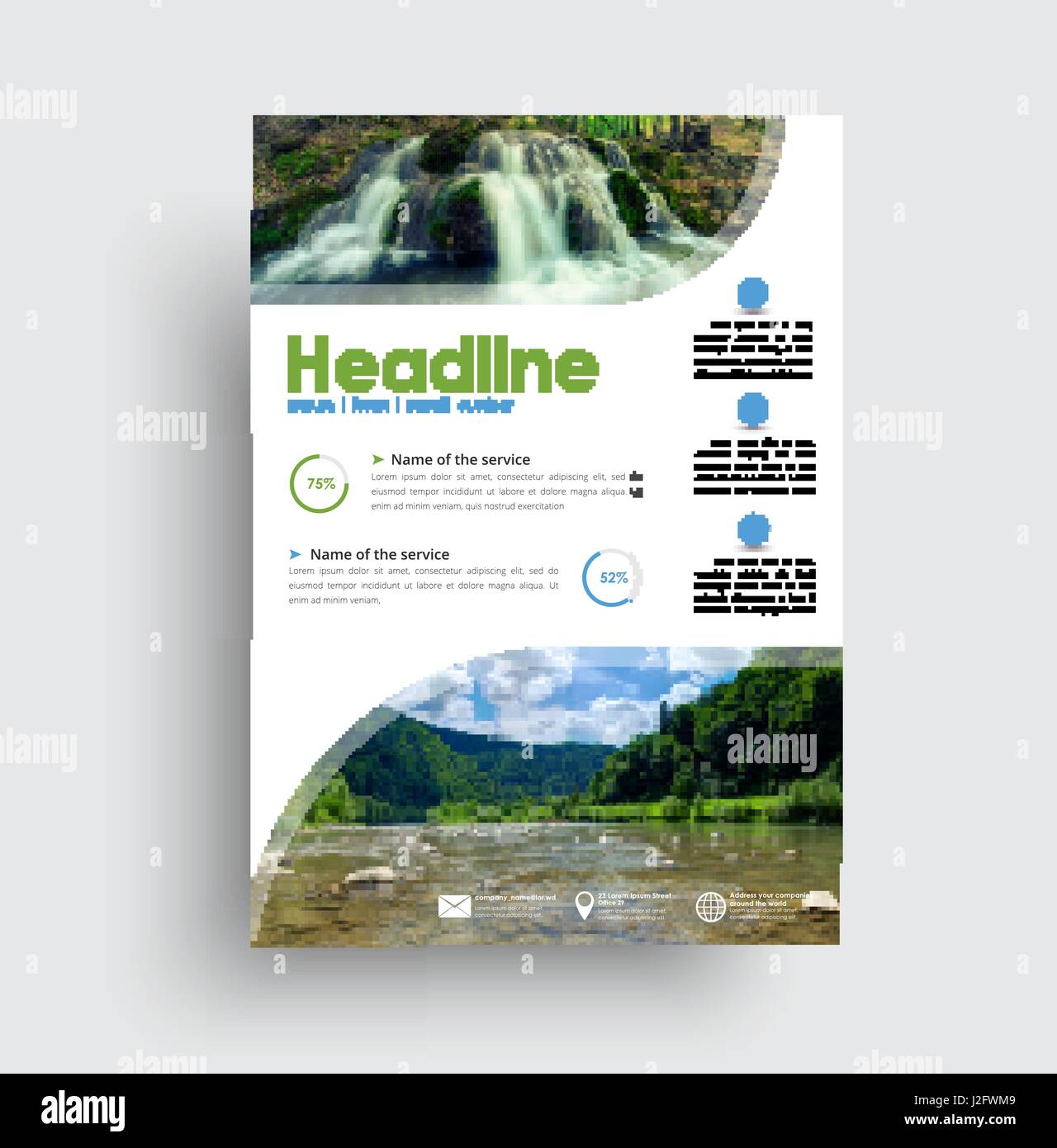 universal flyer template with a place for photo and text. Design ...