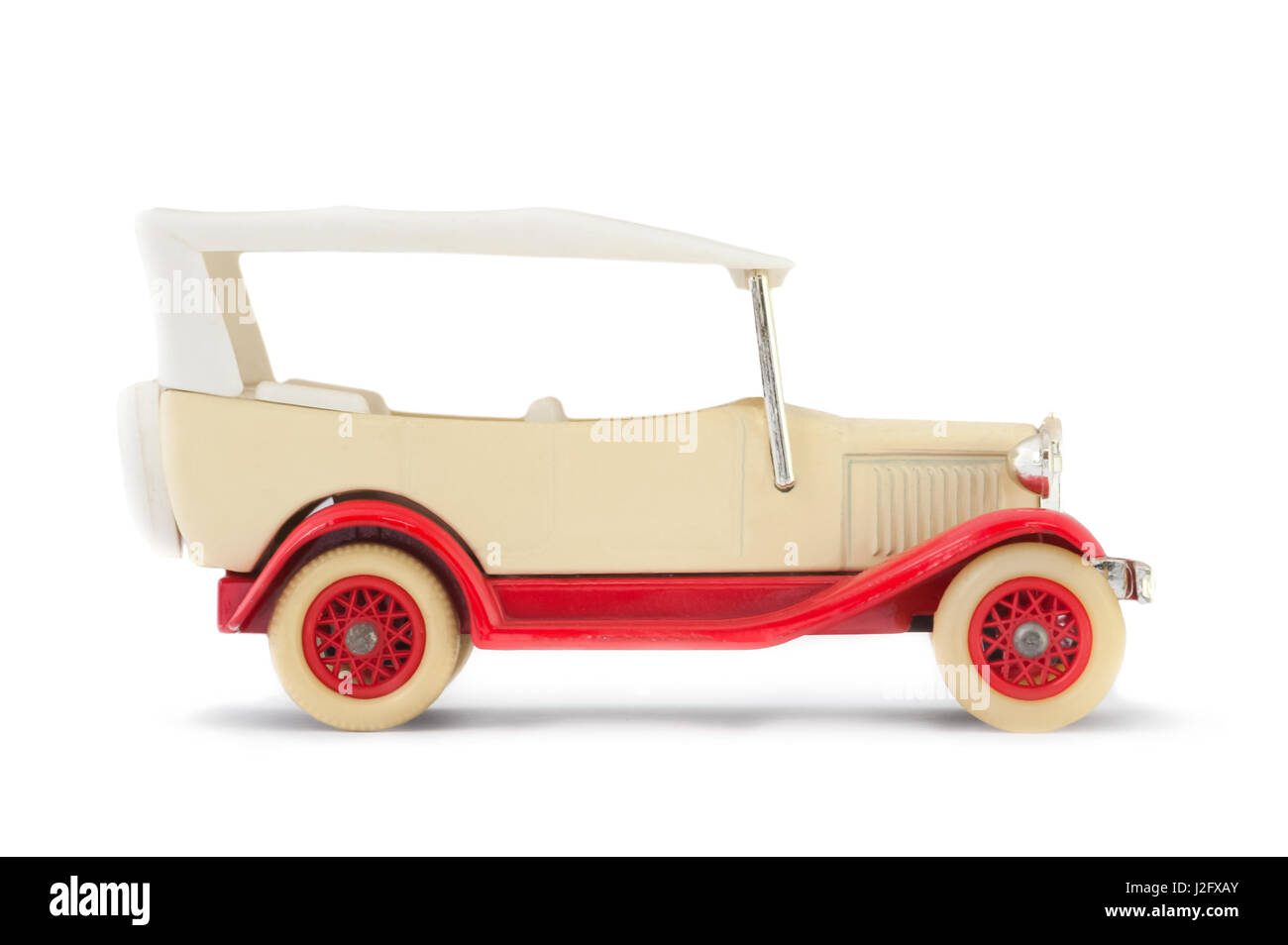 vintage model car isolated on white Stock Photo - Alamy