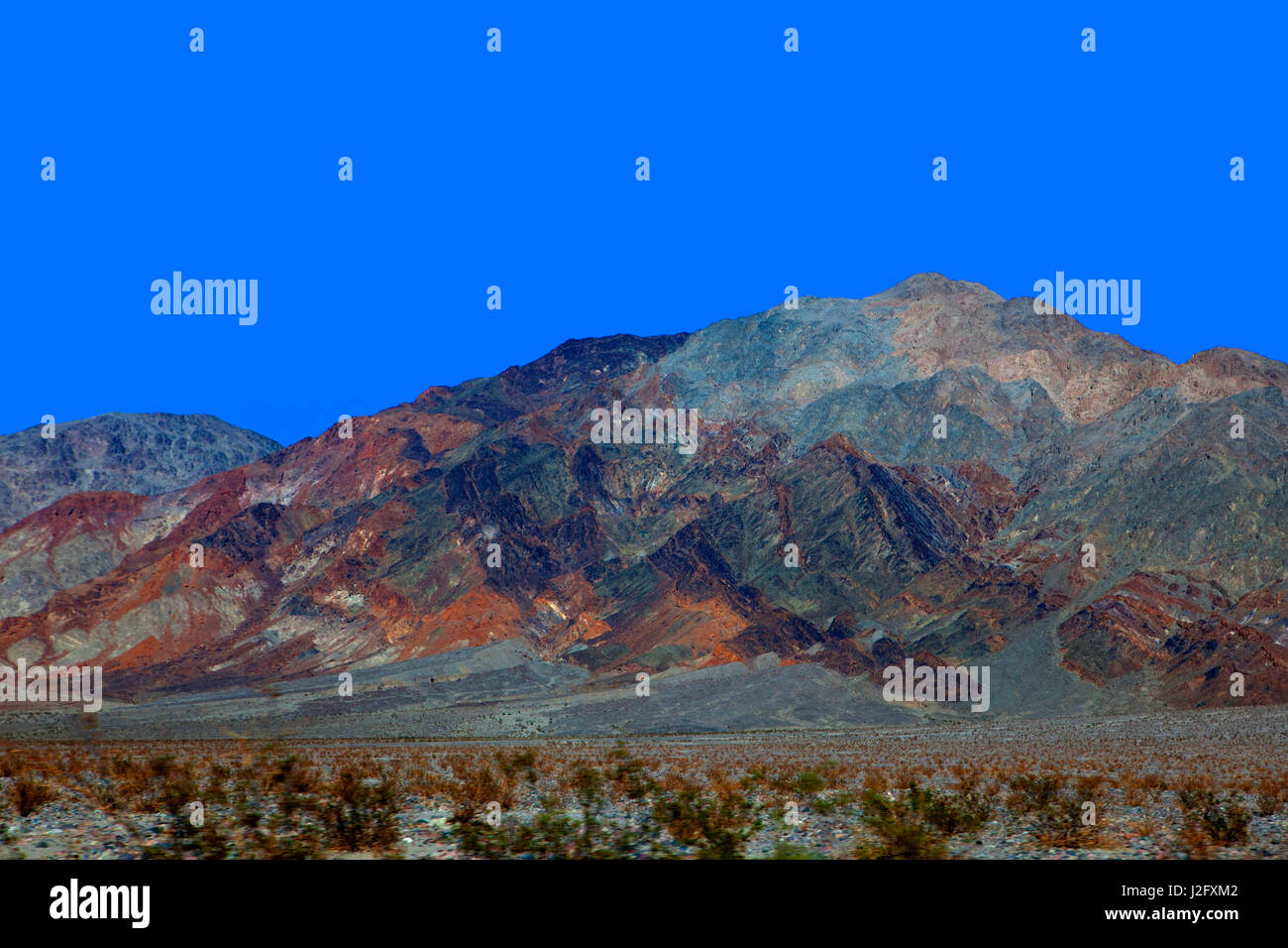 USA, California, Death Valley. Landscape of the Mojave Desert region ...