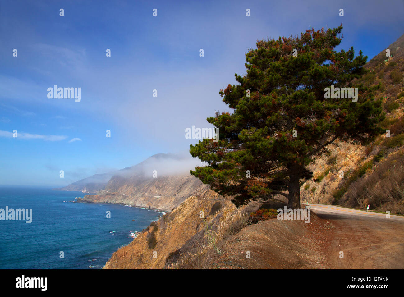 USA, California. Scenic Viewpoint of Pacific Coast Highway 1 Stock ...