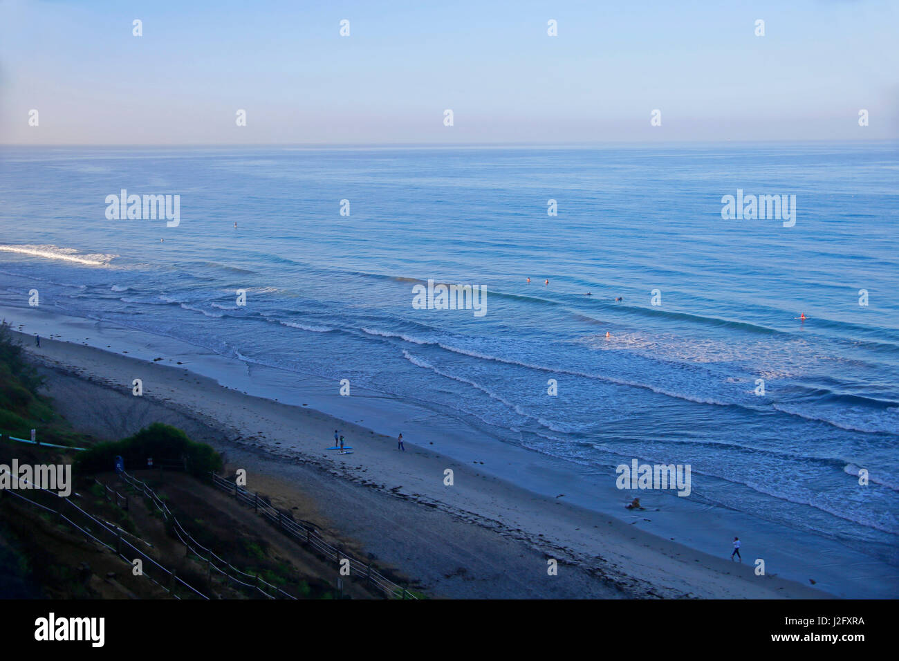 USA, California, Encinitas. Morning at Beacon's Beach, Leucadia Stock ...