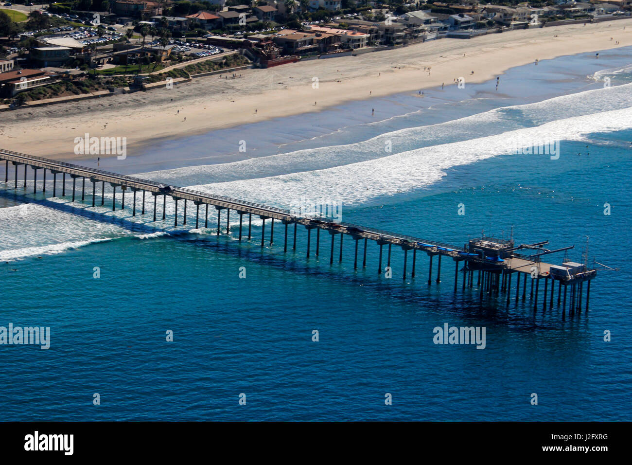 USA, California, San Diego. Scripps Pier, La Jolla Shores Stock Photo ...