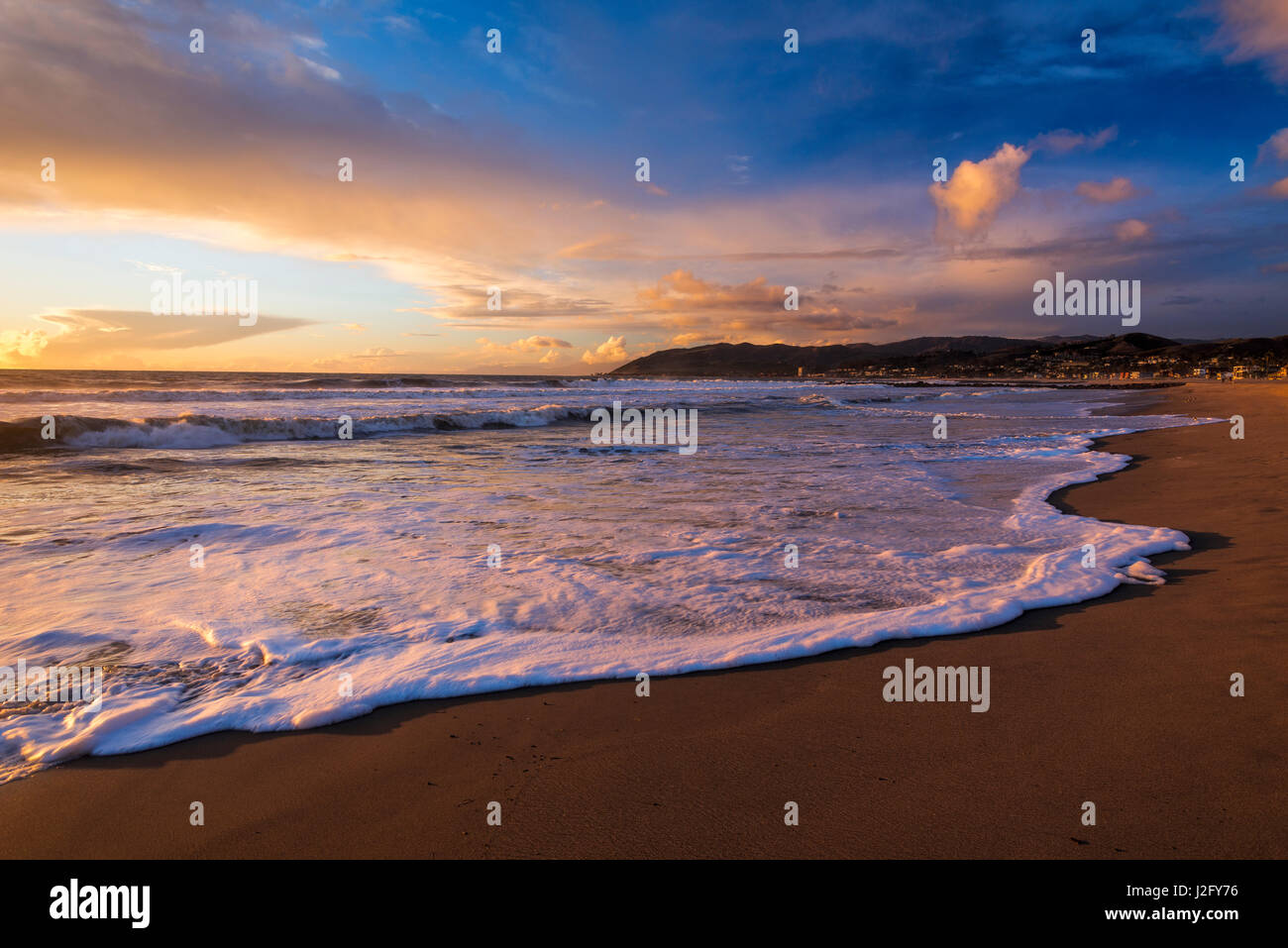 Sunset and surf, Ventura, California, USA Stock Photo - Alamy