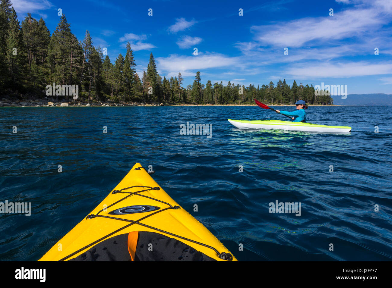 Kayaking in Emerald Bay, Emerald Bay State Park, Lake Tahoe, California ...