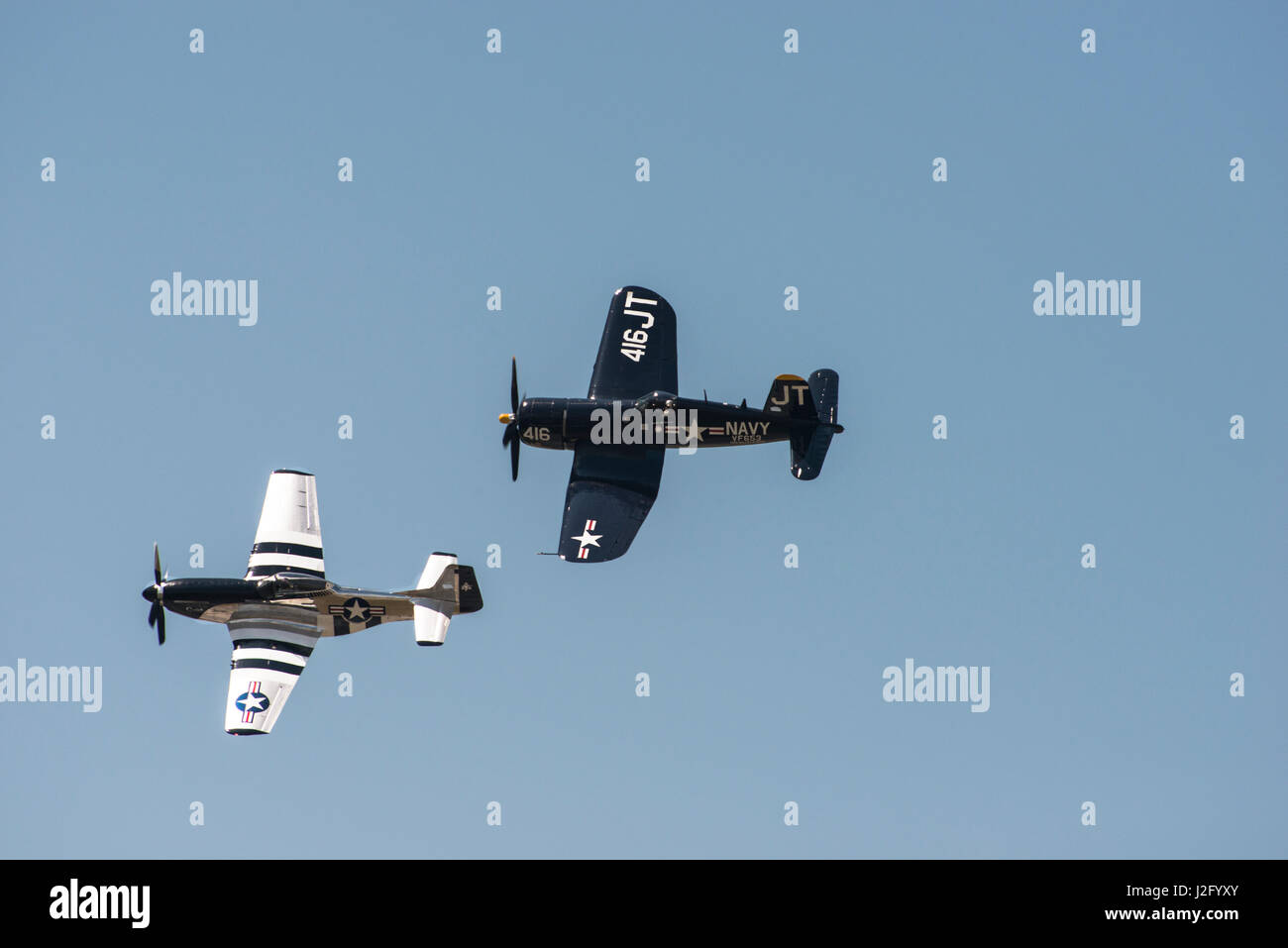 Two Corsair planes flying (Large format sizes available Stock Photo - Alamy