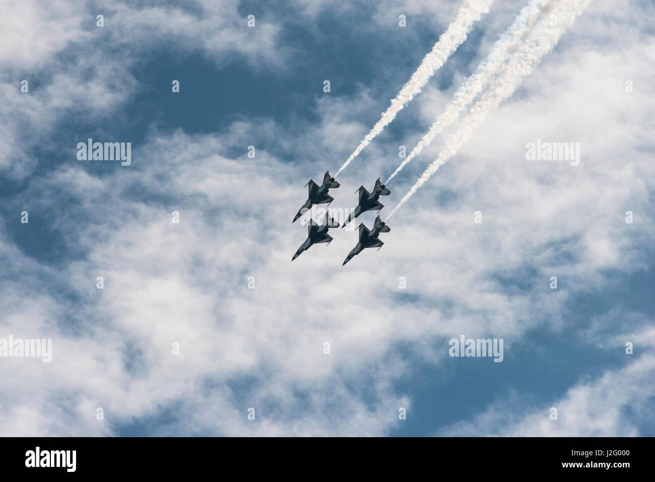 USAF Thunderbirds flying in formation (Large format sizes available ...