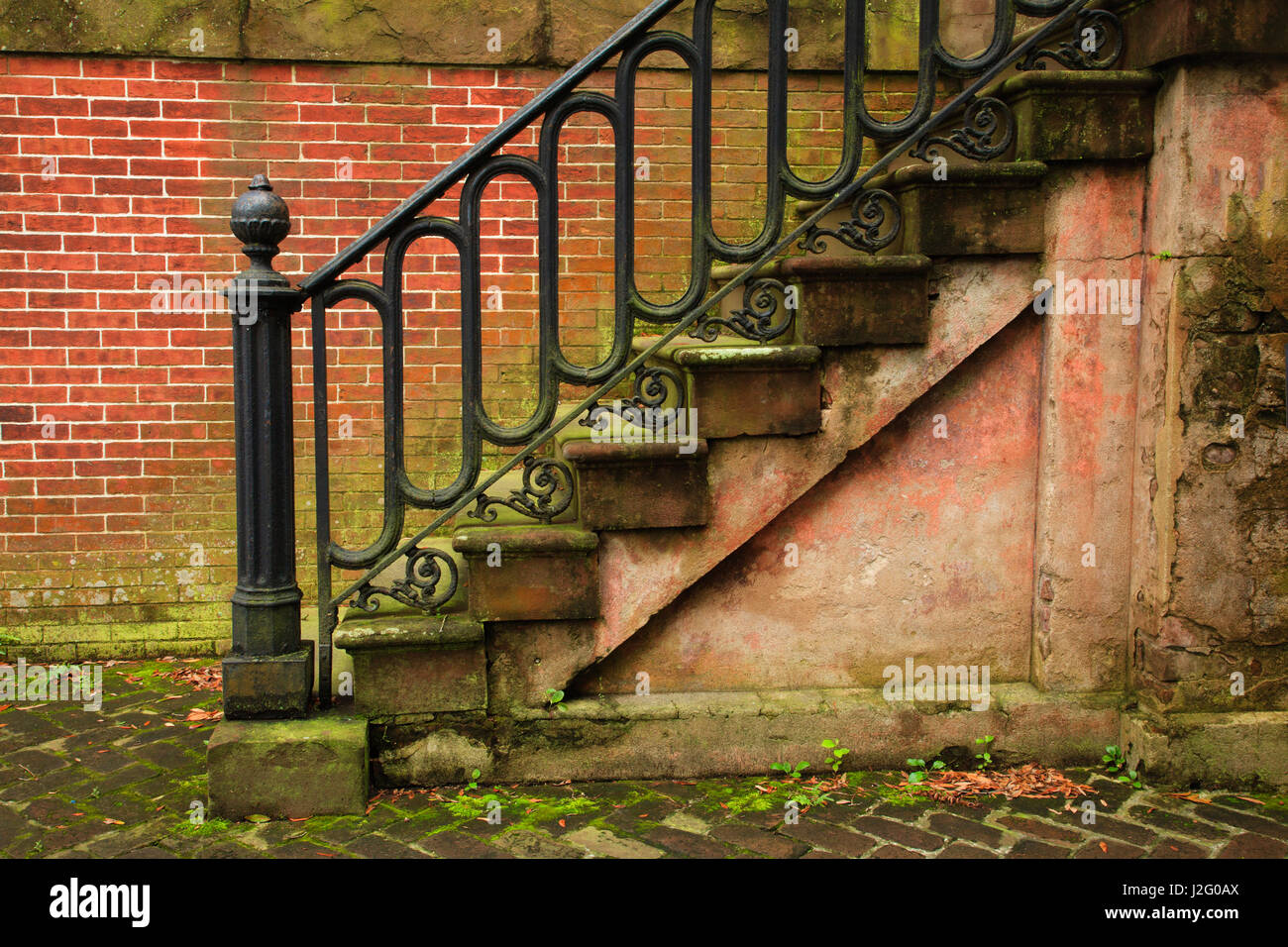 USA, Georgia, Savannah, Steps in the Historic District Stock Photo - Alamy