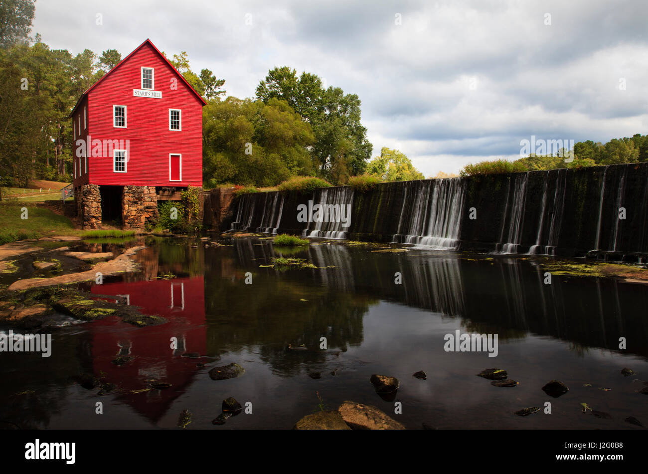 USA, Georgia, Savannah, Historic Starr's Mill in Georgia Stock Photo ...