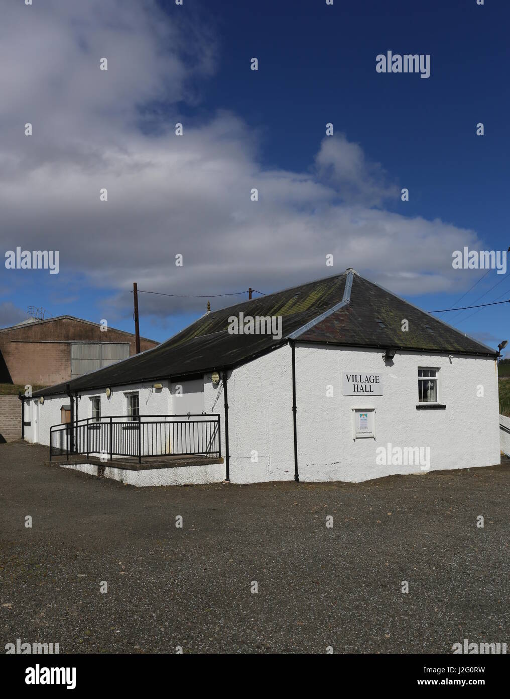 Exterior of Bridge of Cally Village Hall Scotland April 2017 Stock ...