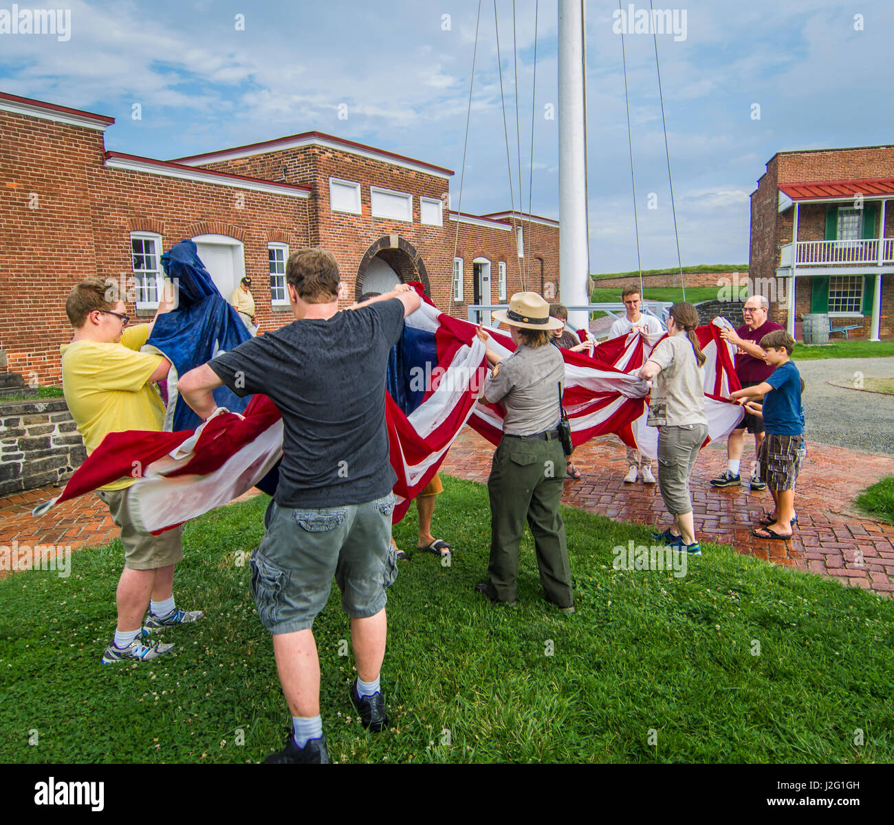 Historic Fort McHenry, birthplace of the Star Spangled Banner, the ...