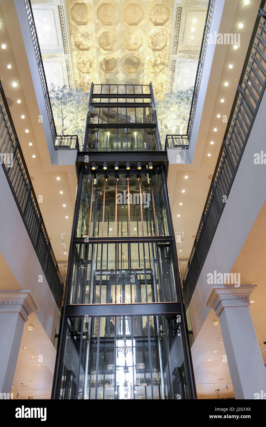 Elevator shaft inside the Gallery at the Historic Museum of Natural ...