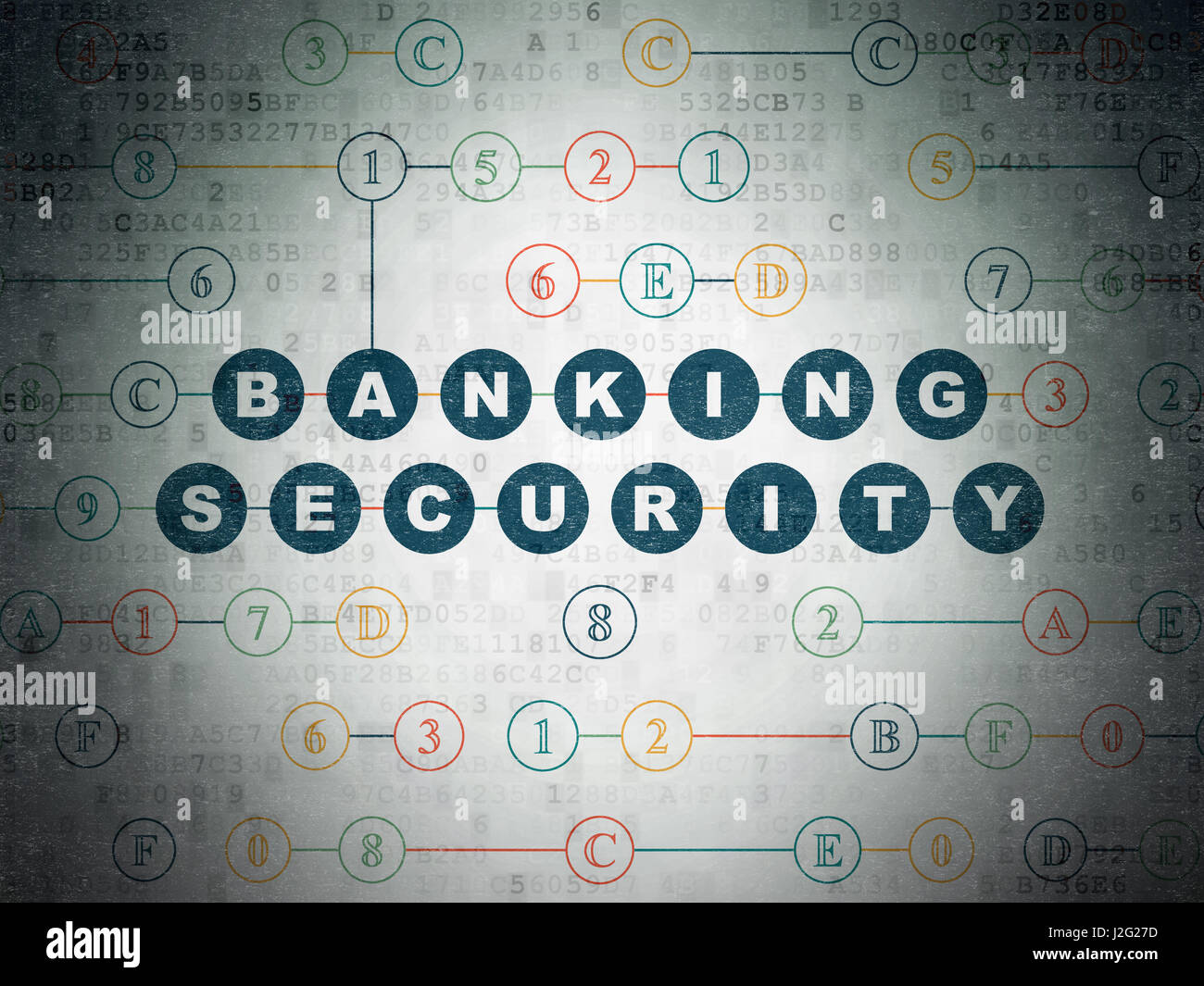 Privacy concept: Banking Security on Digital Data Paper background ...