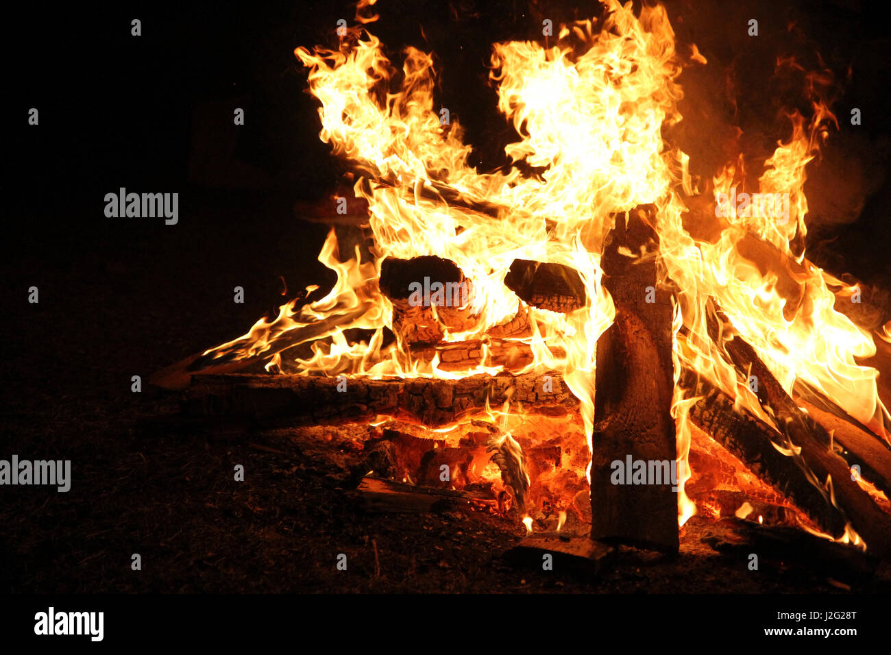 Bonfire at Old Sturbridge Village during the annual Christmas by ...