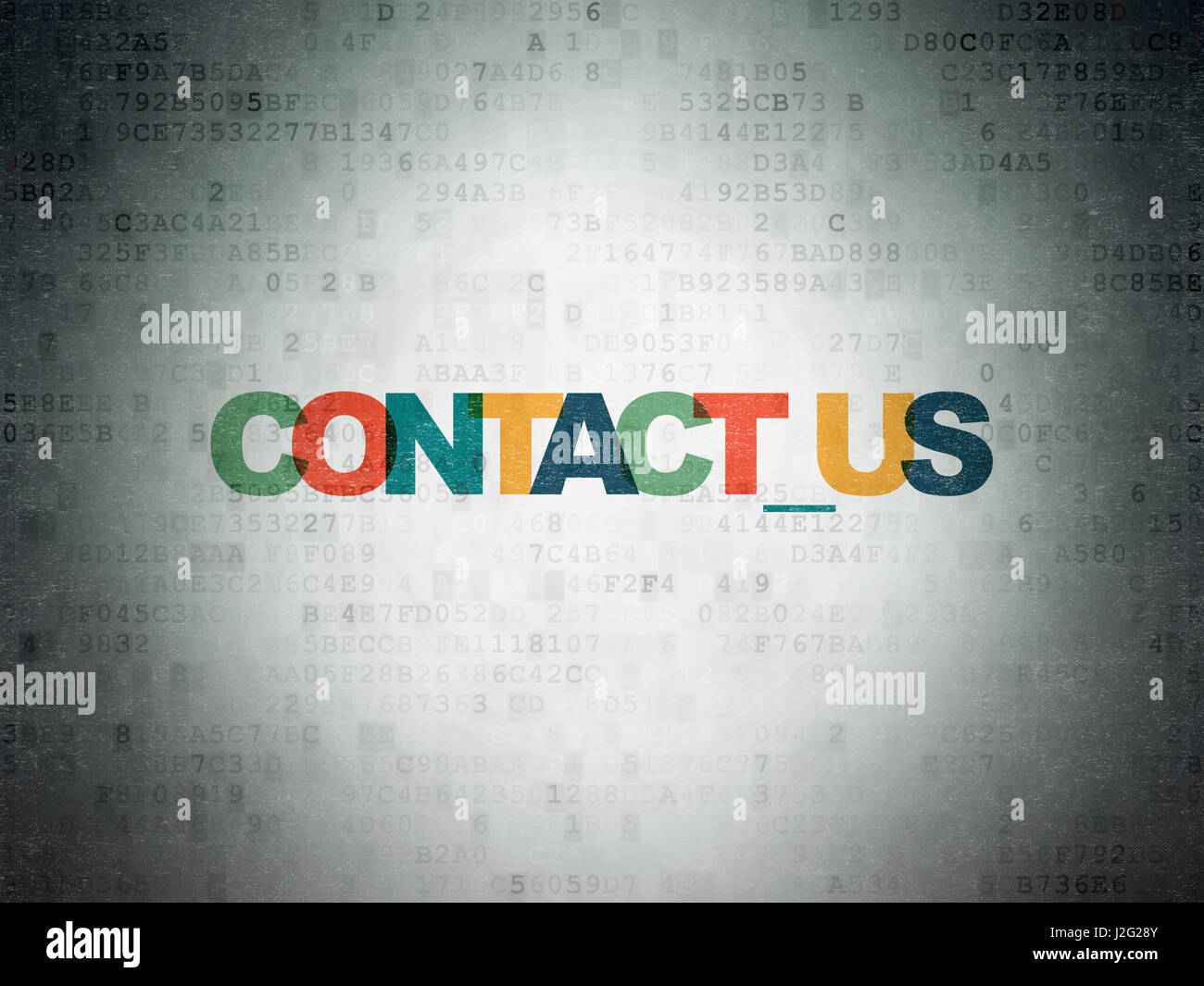 Business concept: Contact us on Digital Data Paper background Stock ...