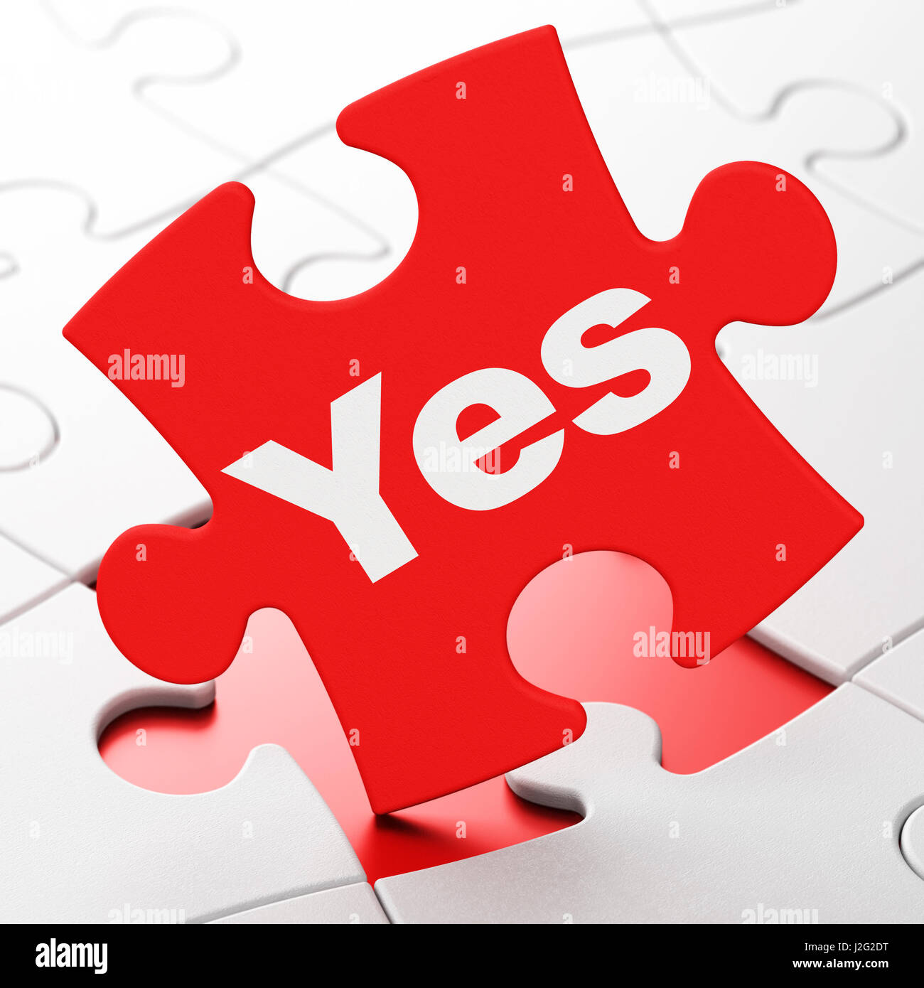 Finance concept: Yes on puzzle background Stock Photo - Alamy