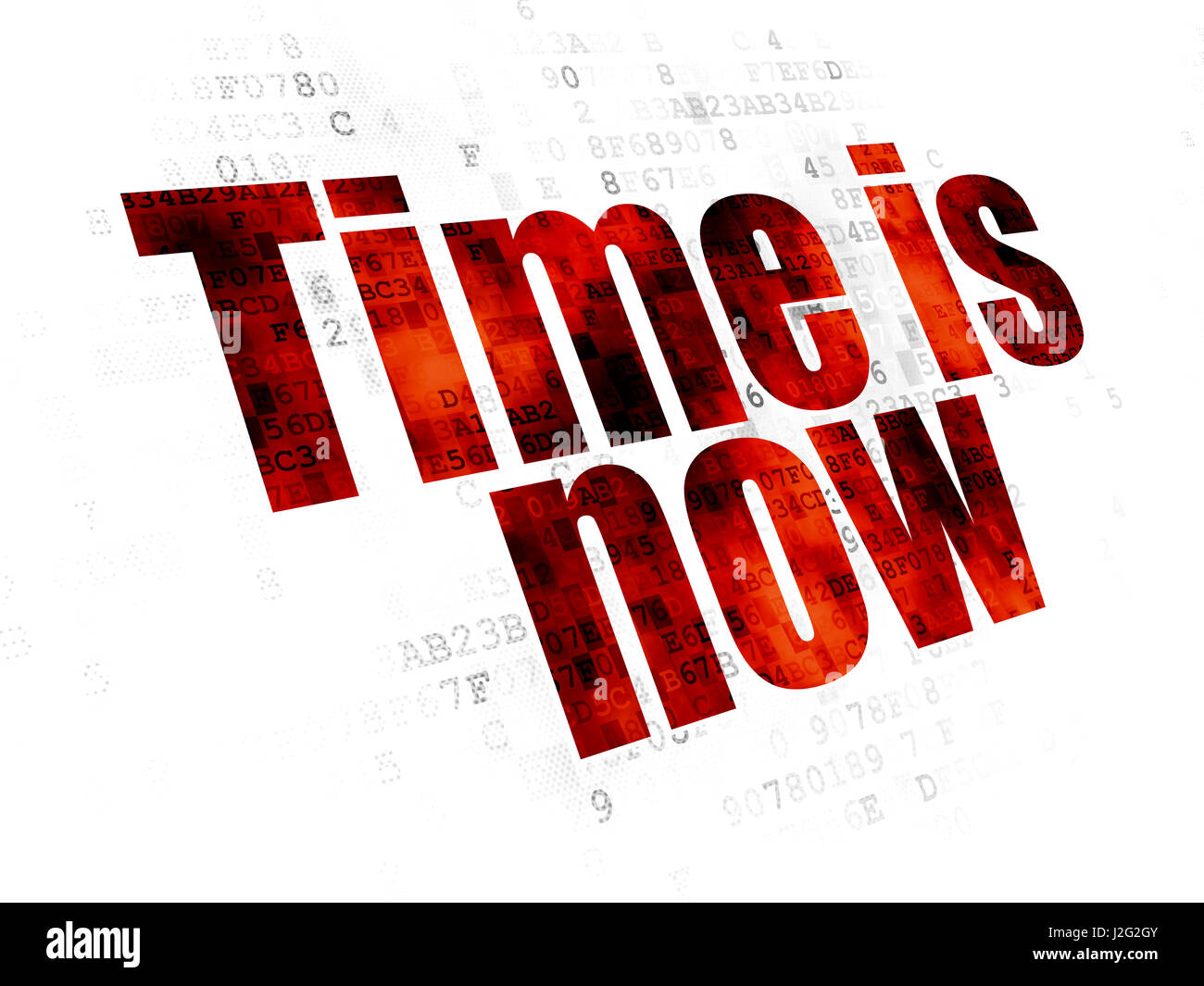 Time concept: Time is Now on Digital background Stock Photo - Alamy