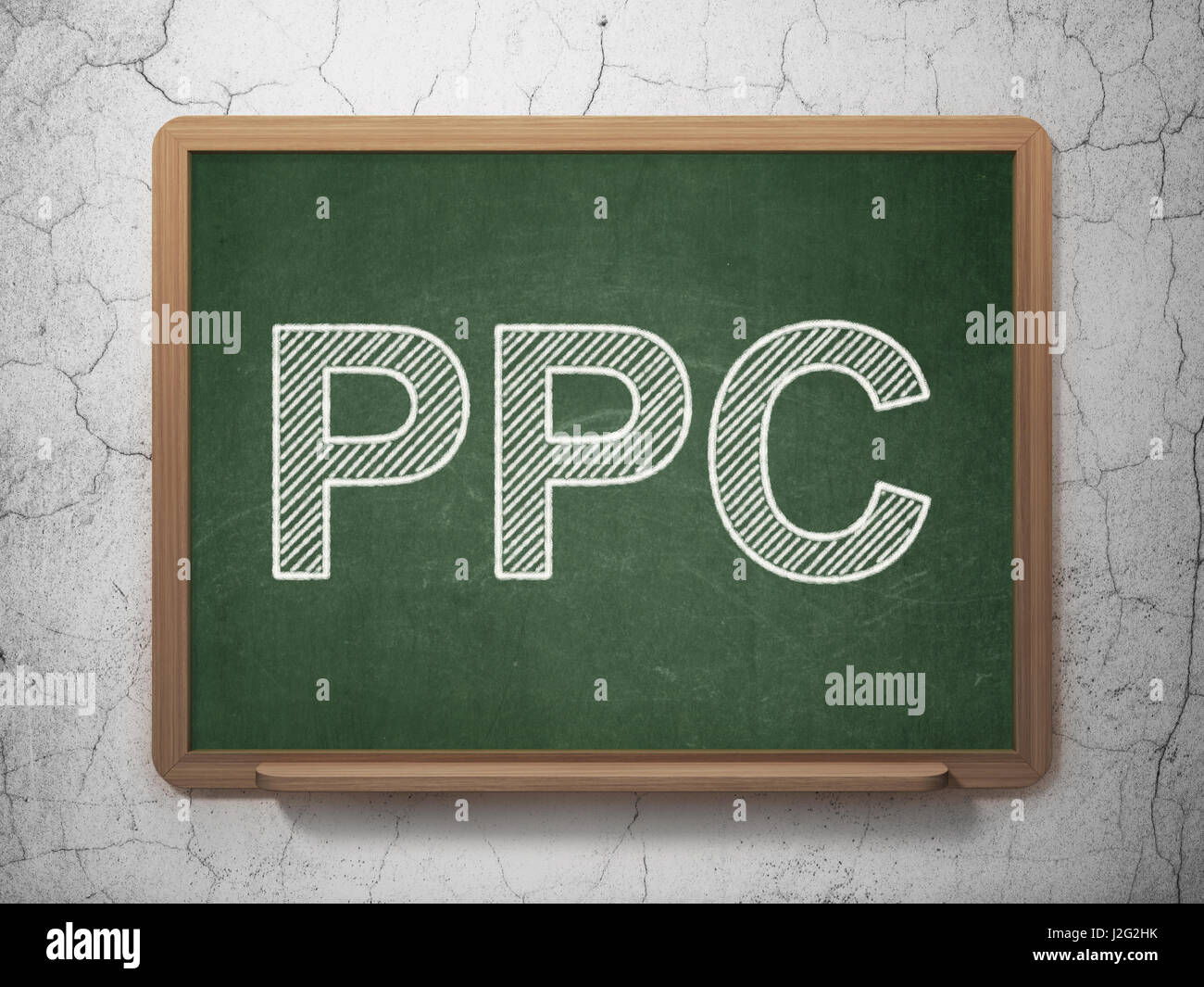 Marketing concept: PPC on chalkboard background Stock Photo - Alamy