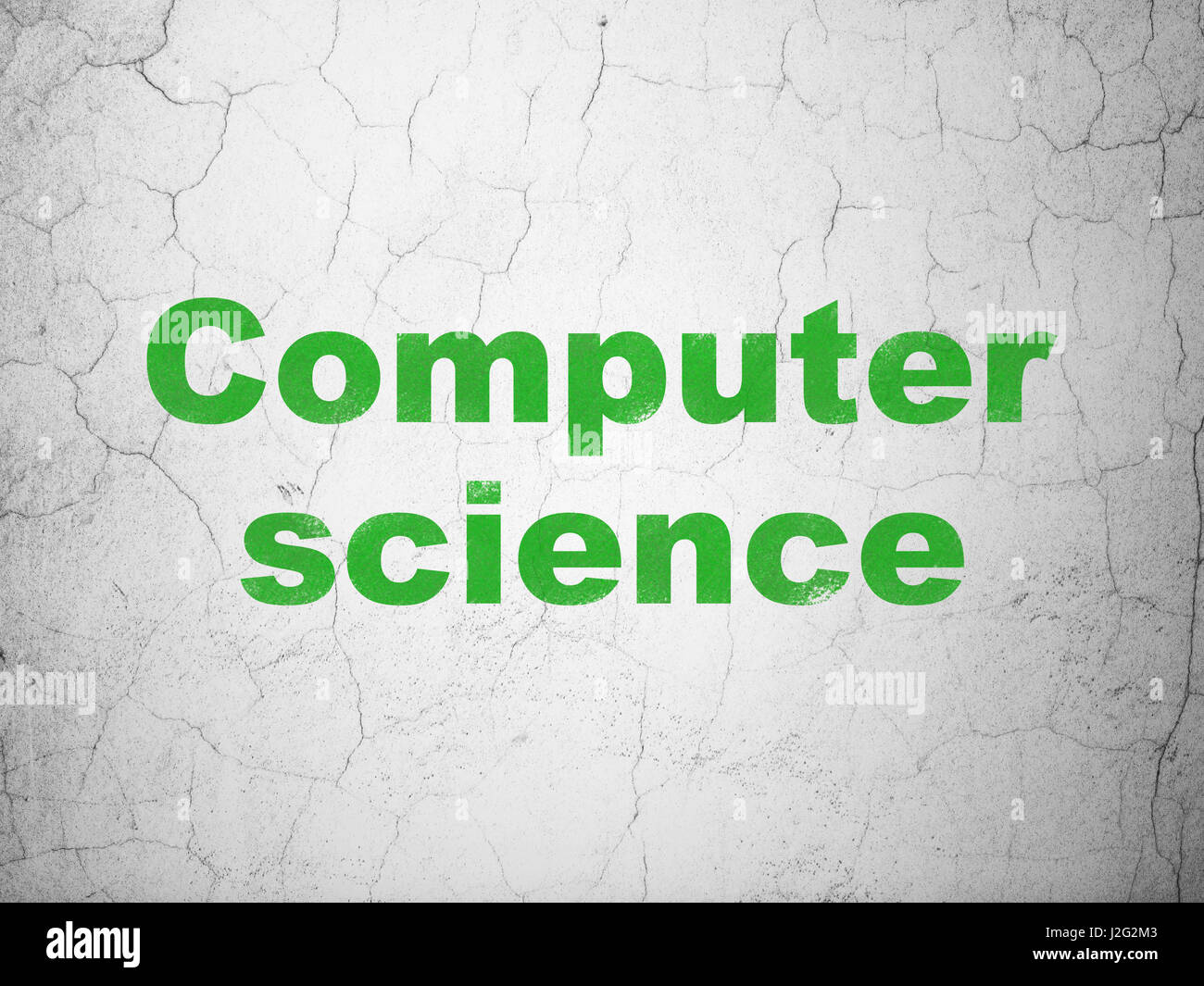 Science concept: Computer Science on wall background Stock Photo - Alamy