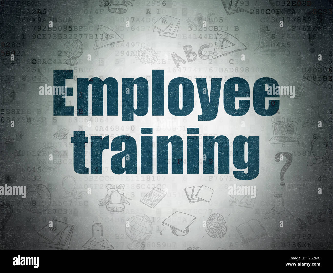 Studying concept: Employee Training on Digital Data Paper background ...