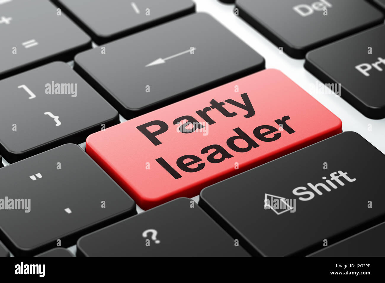 Political concept: Party Leader on computer keyboard background Stock ...