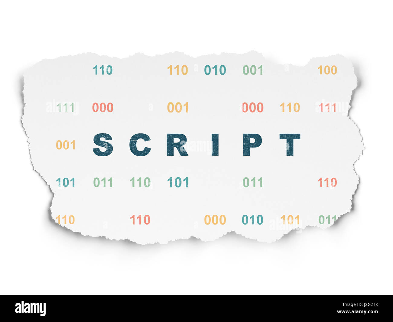 Software concept: Script on Torn Paper background Stock Photo - Alamy