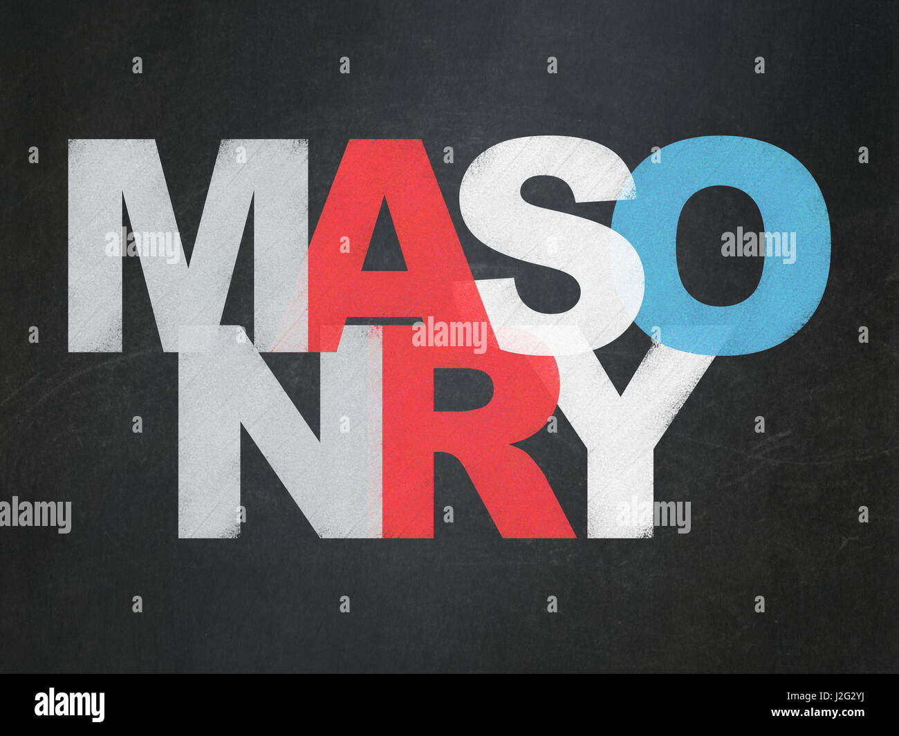 Building construction concept: Masonry on School board background Stock ...