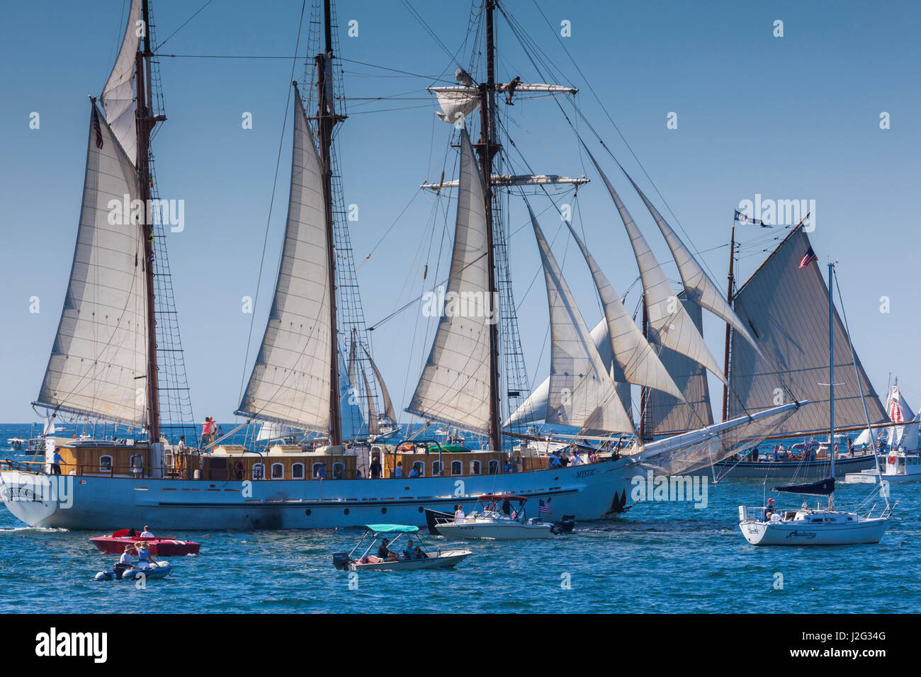 USA, Massachusetts, Cape Ann, Gloucester, annual Gloucester Schooner ...