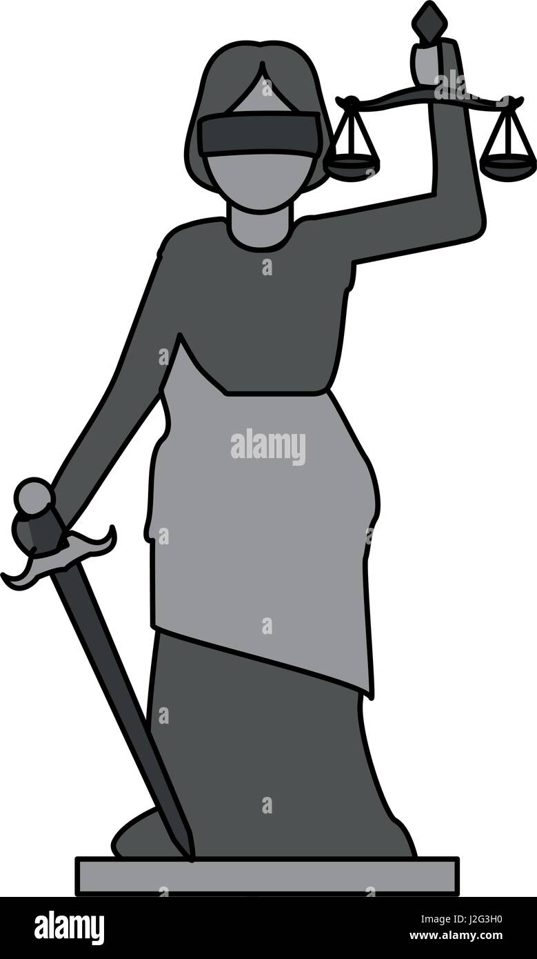 gray color graphic goddess of justice symbol Stock Vector Image & Art ...