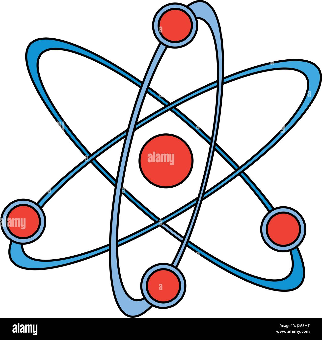 color graphic atom structure icon Stock Vector Image & Art - Alamy