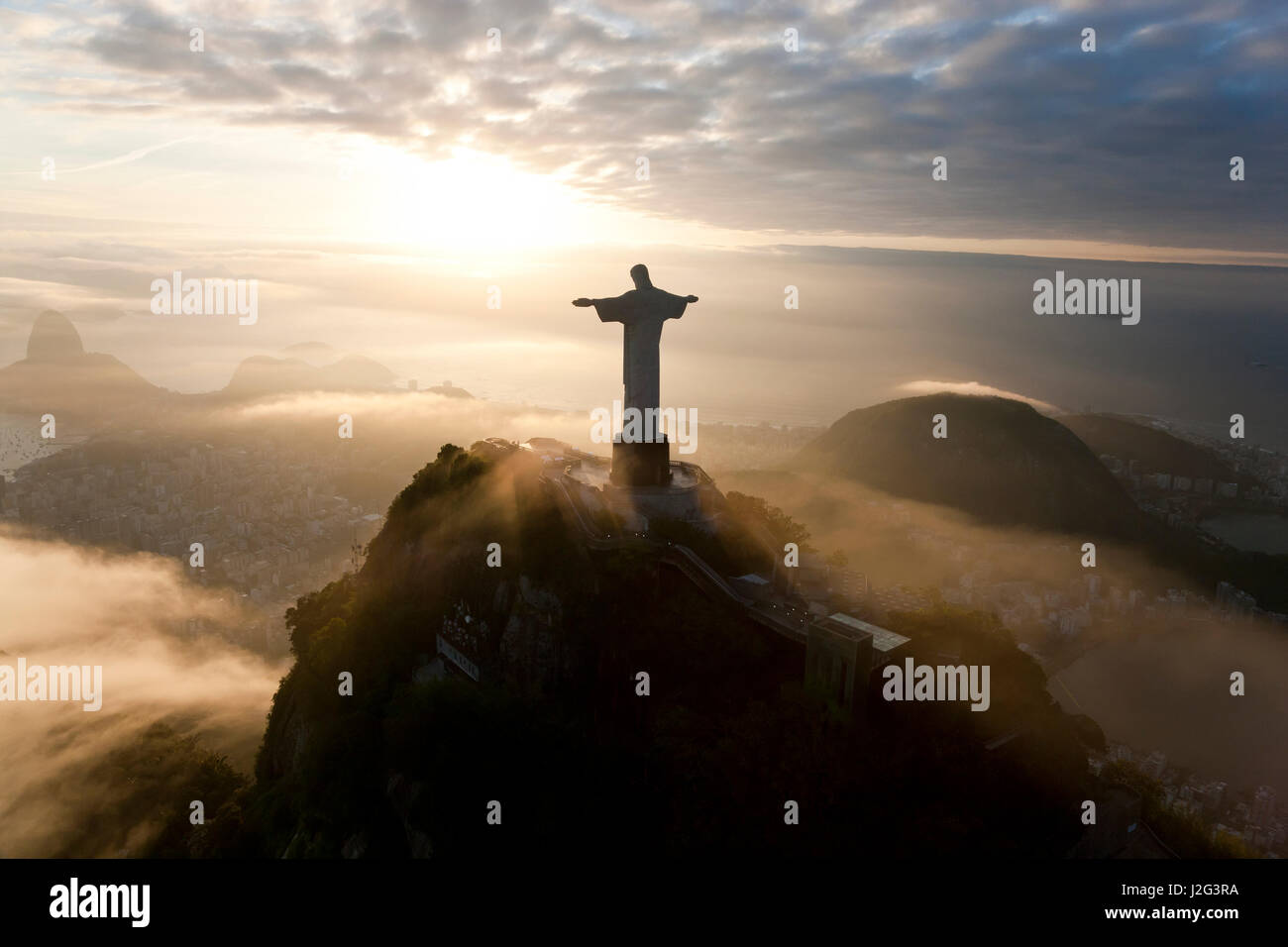 Art Deco statue of Jesus, known as Cristo Redentor (Christ the Redeemer ...