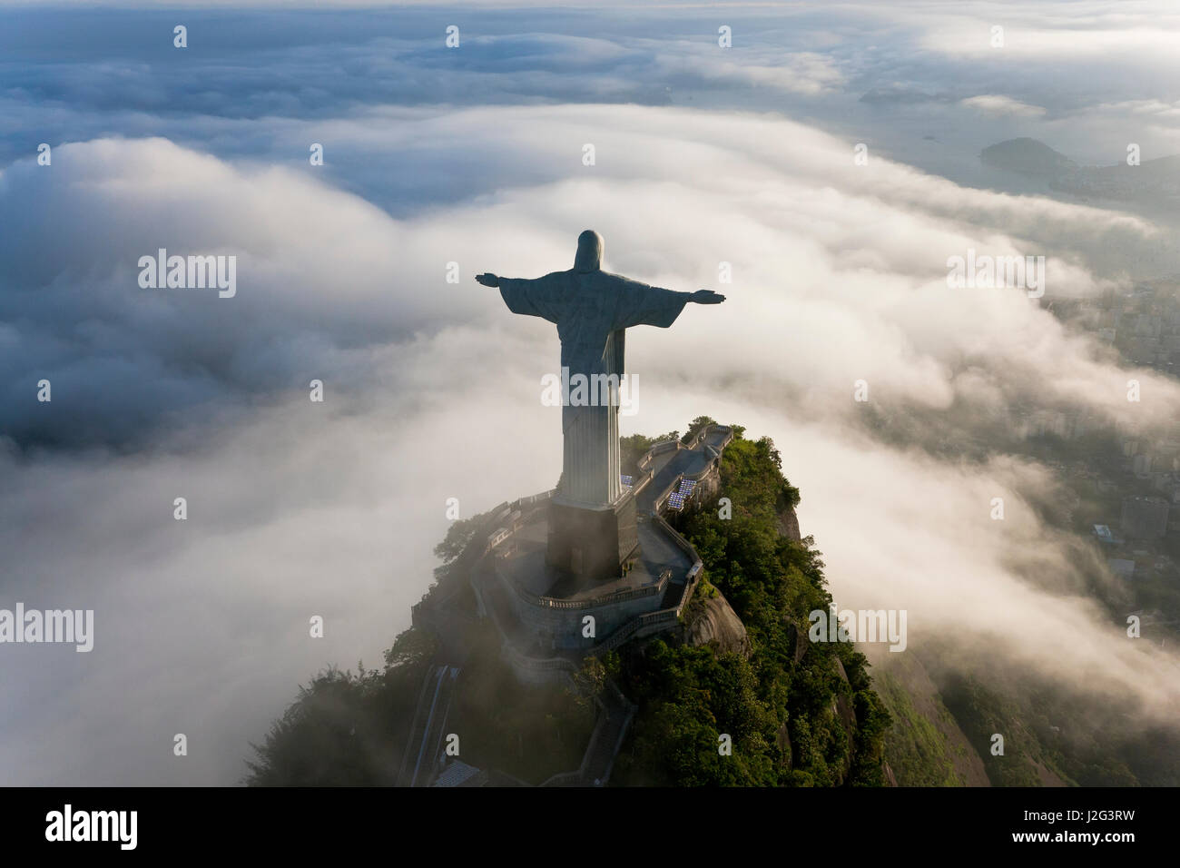 Art Deco statue of Jesus, known as Cristo Redentor (Christ the Redeemer ...
