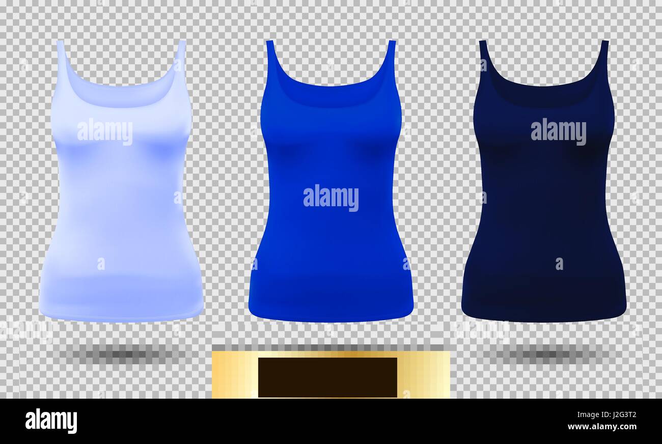 Blank sport tank top for women template set Stock Vector Image & Art ...
