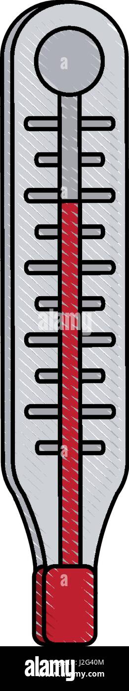 color blurred stripe of thermometer with temperature scale in colors ...