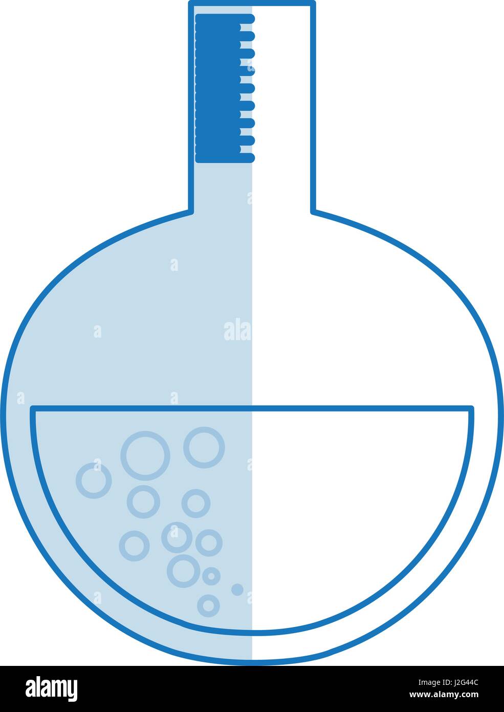 blue silhouette shading glass circular beaker for laboratory Stock ...
