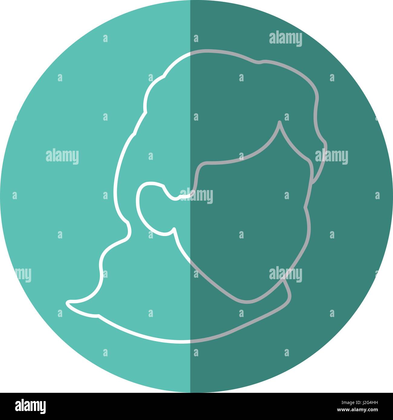 Female head and shoulder silhouette hi-res stock photography and images ...