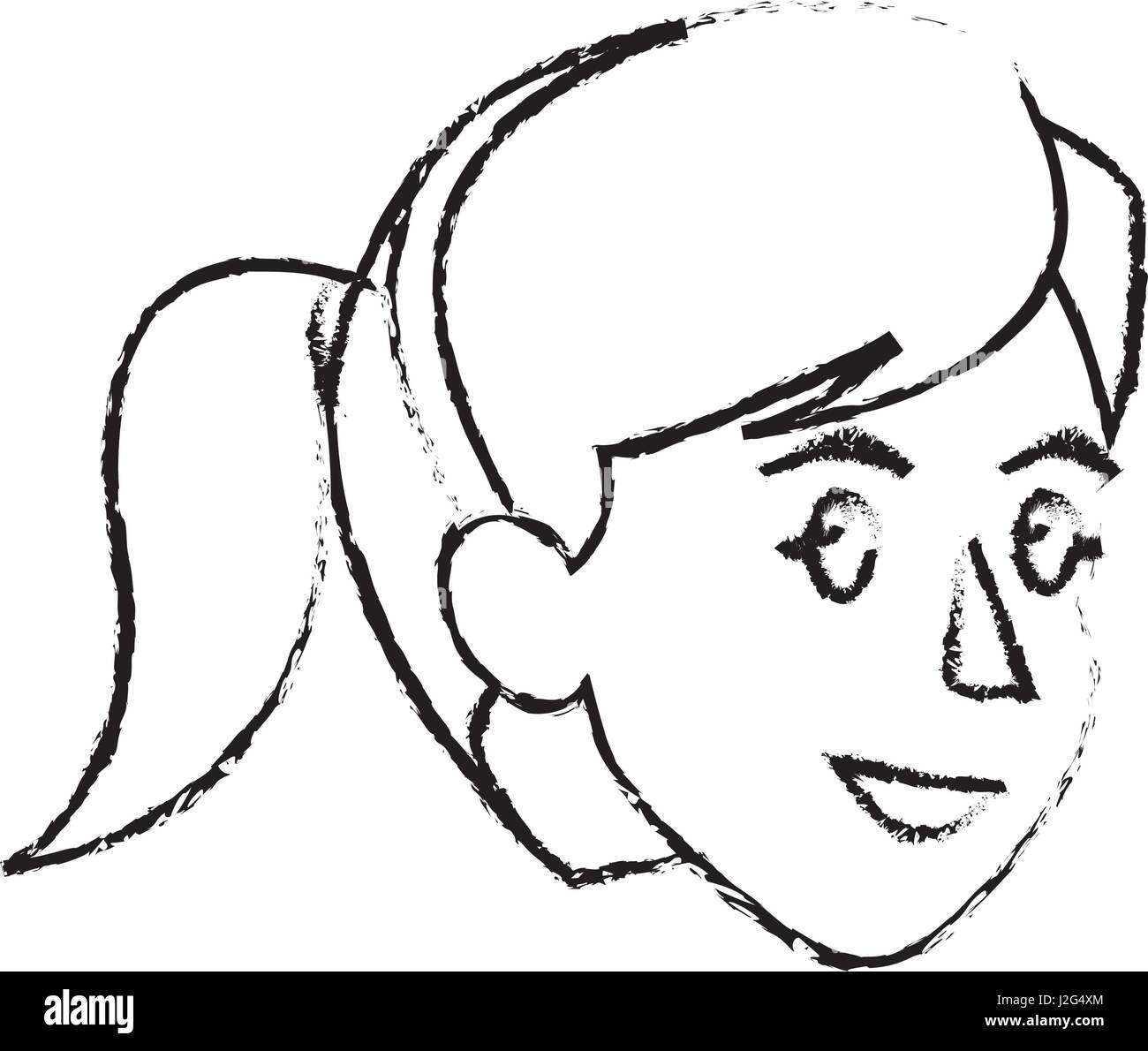 Contour beauty girl hairstyle Cut Out Stock Images & Pictures - Alamy