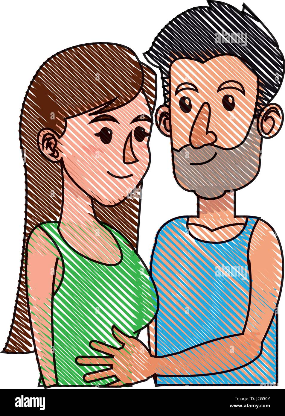 drawing embracing couple relationship together Stock Vector Image & Art ...