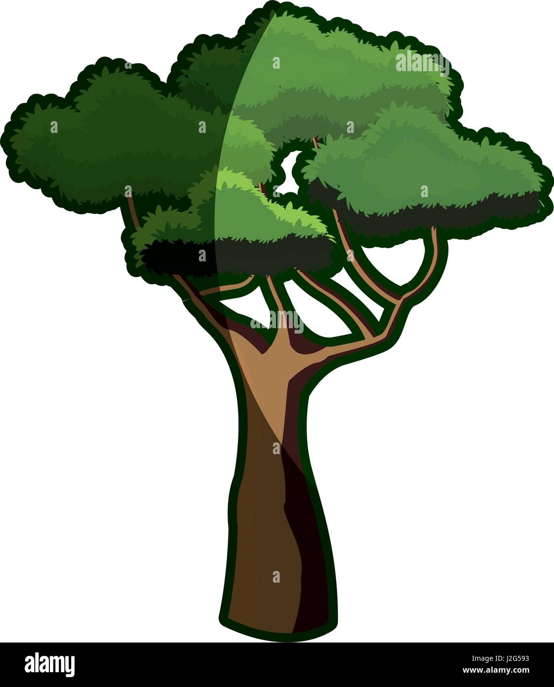 cartoon african tree natural image shadow Stock Vector Image & Art - Alamy