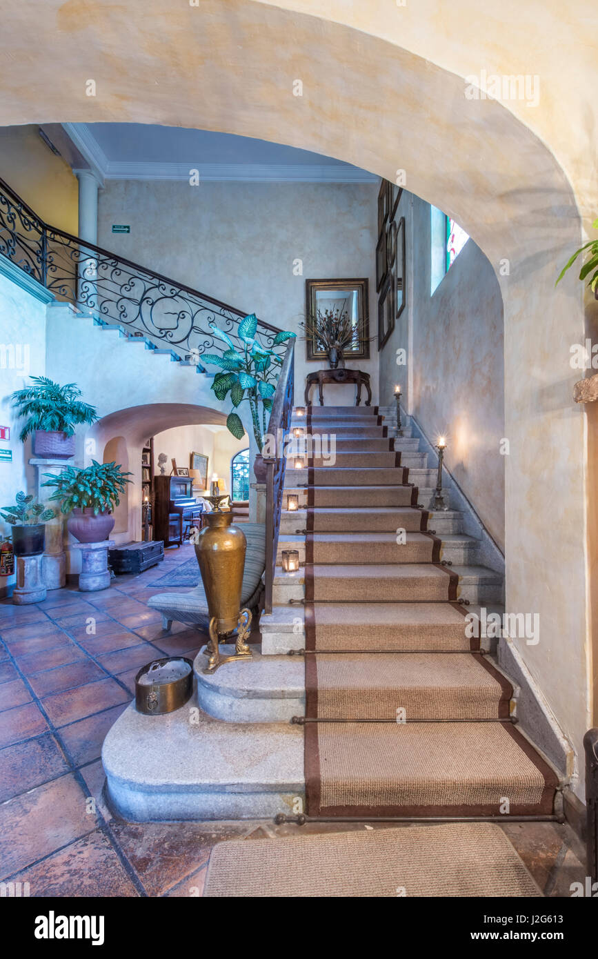 Mexico, Jalisco, Guadalajara, Hotel Staircase (Large format sizes ...
