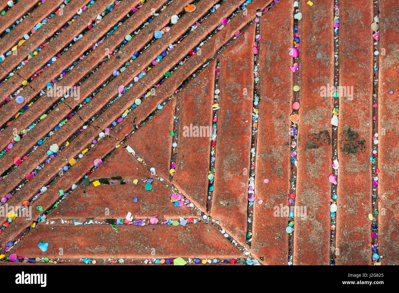 USA, California, Central Coast, Santa Barbara, confetti thrown during ...