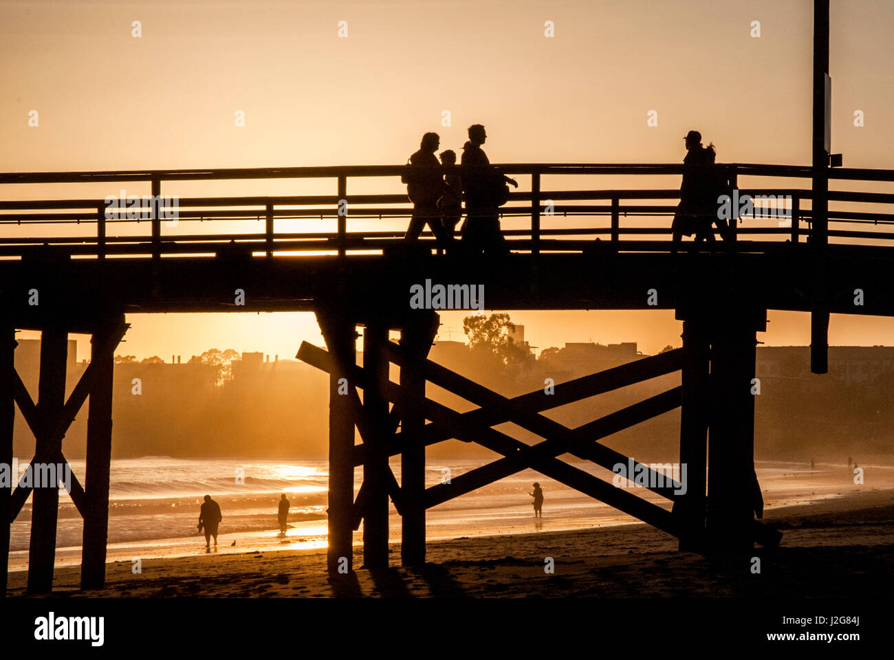USA, California, Santa Barbara County, Goleta Beach County Park, off ...