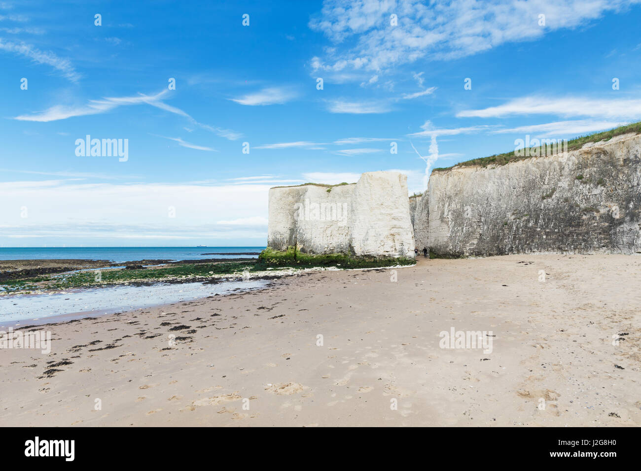 Popular white cliffs Botany Bay La Manche English channel coast, Kent ...