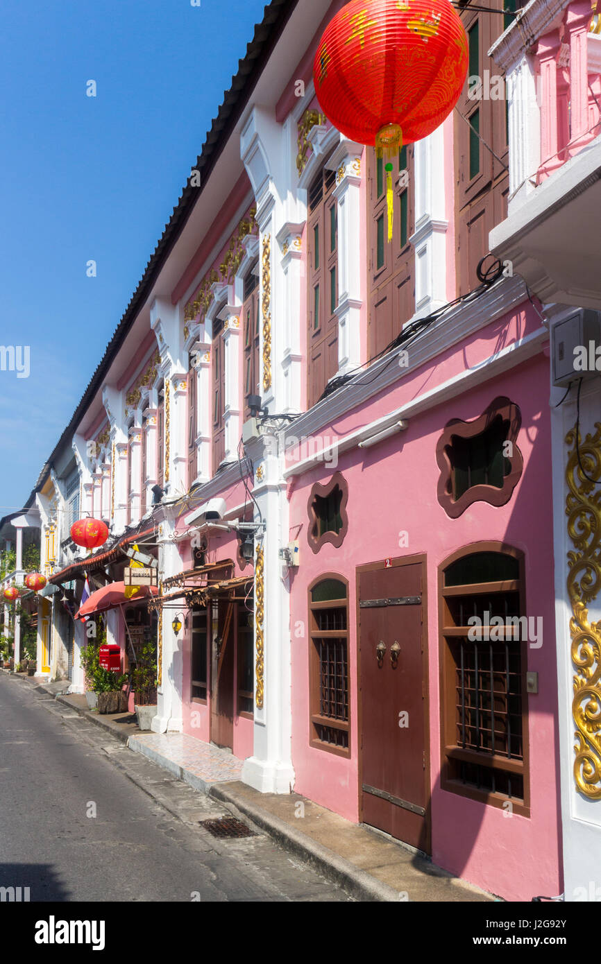 Colourful sino portuguese architecture in Soi Romanee, Old Phuket Town ...