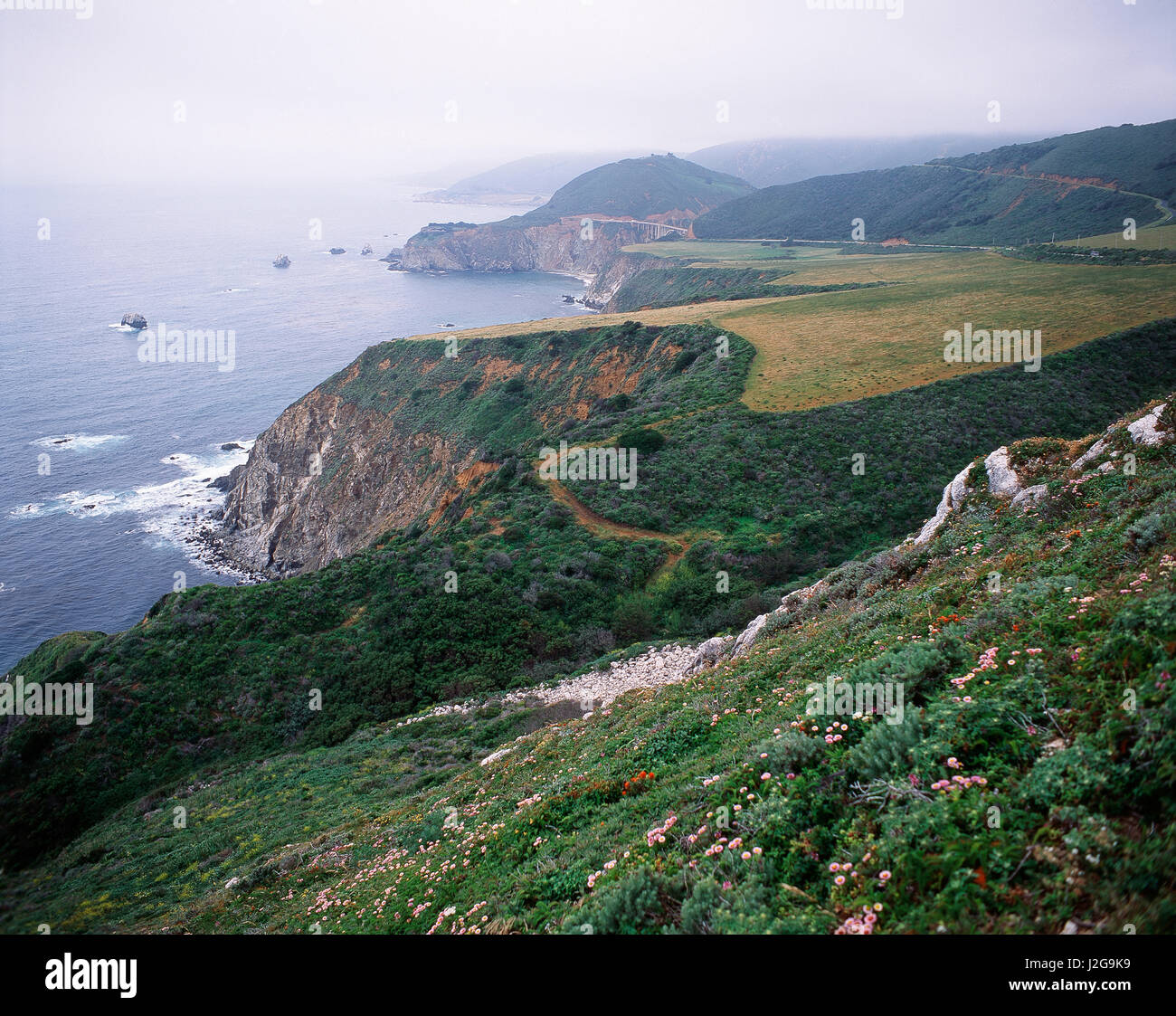 USA, California, View of Big Sur coastline (Large format sizes ...