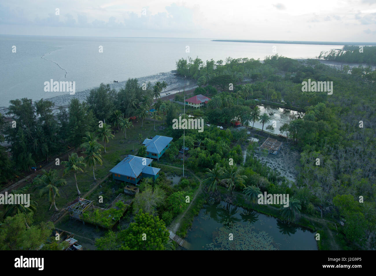 Aerial view of the Sundarbans, a UNESCO World Heritage Site and a ...