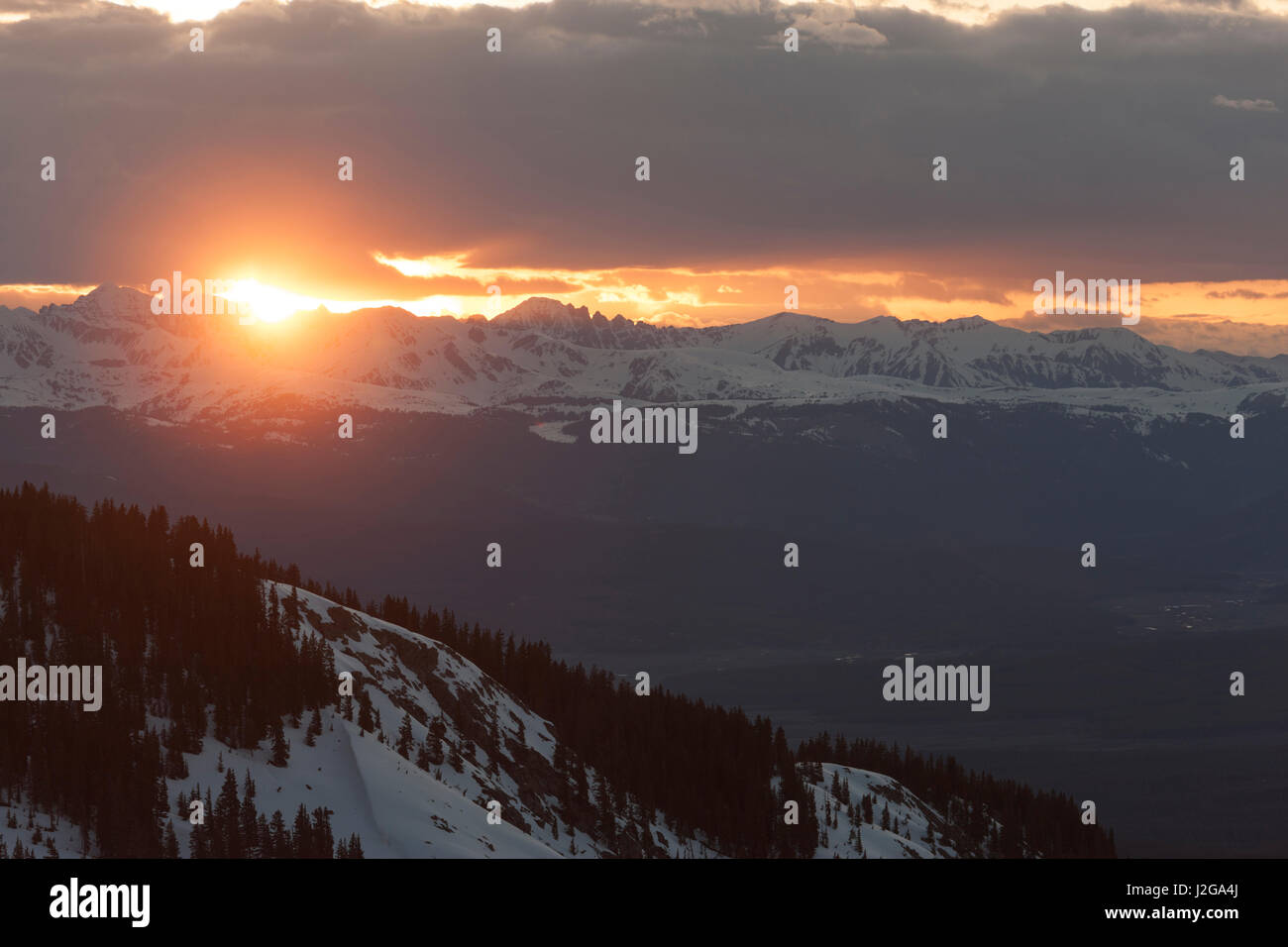 USA, Colorado. Sunset over the Elk Range. Credit as: Don Grall / Jaynes ...