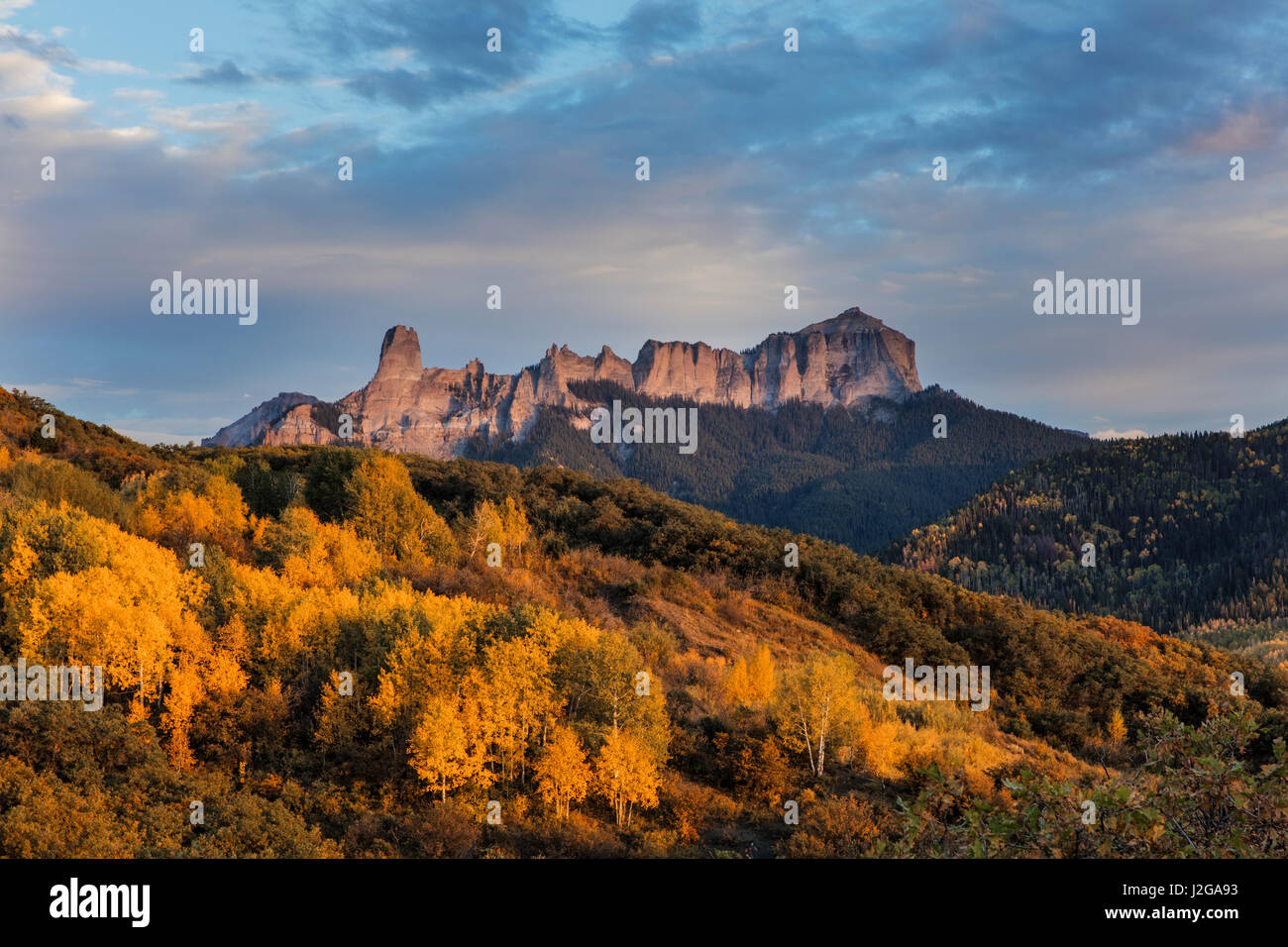 Courthouse Mountain in the Uncompahgre National Forest, Colorado, USA ...