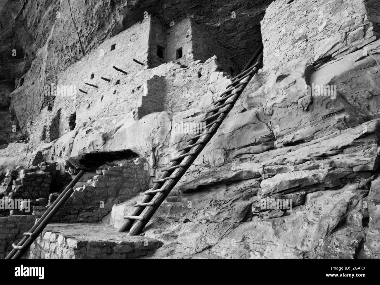 USA, Colorado, Mesa Verde, Ladder House Stock Photo - Alamy