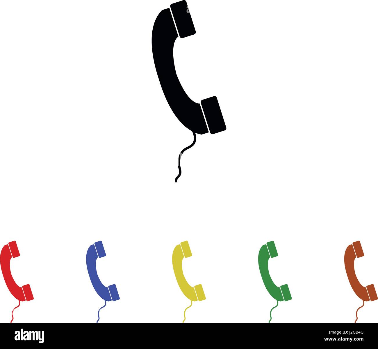 Set of phone handset icon Stock Vector Image & Art - Alamy